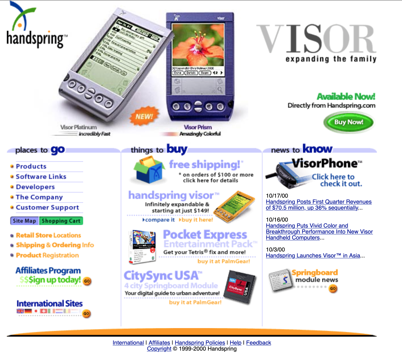 Handspring Prism Fanseite – Vom Personal Digital Assistant zum Smartphone